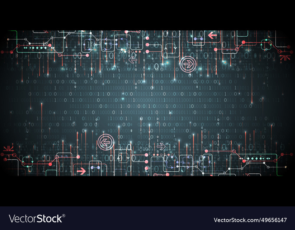 Abstract data gradient color background hand Vector Image
