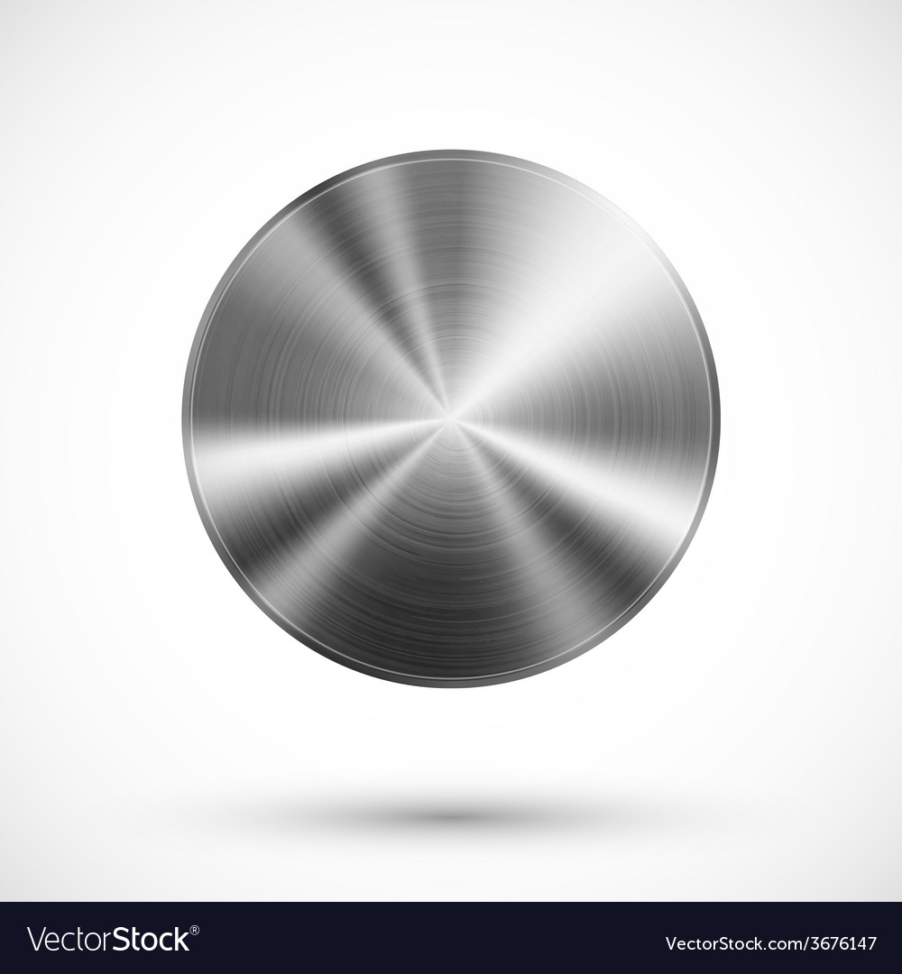 Circle button metal Royalty Free Vector Image - VectorStock