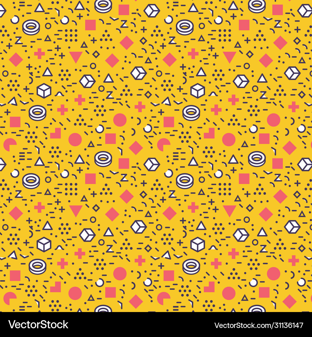 Colorful abstract modern memphis style seamless Vector Image