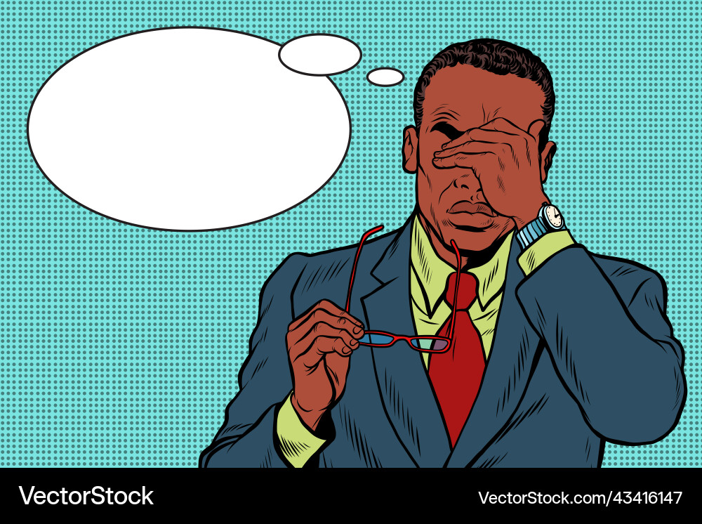 Eye pain fatigue and poor vision Royalty Free Vector Image
