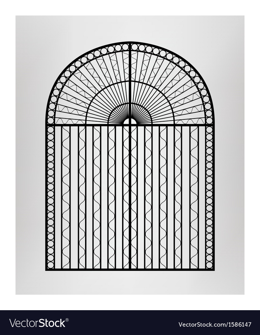 Forged gate Royalty Free Vector Image - VectorStock