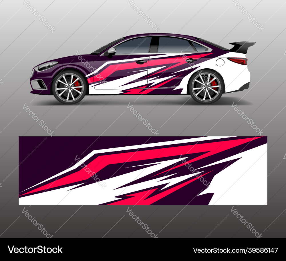 Graphic abstract racing designs for vehicle Vector Image