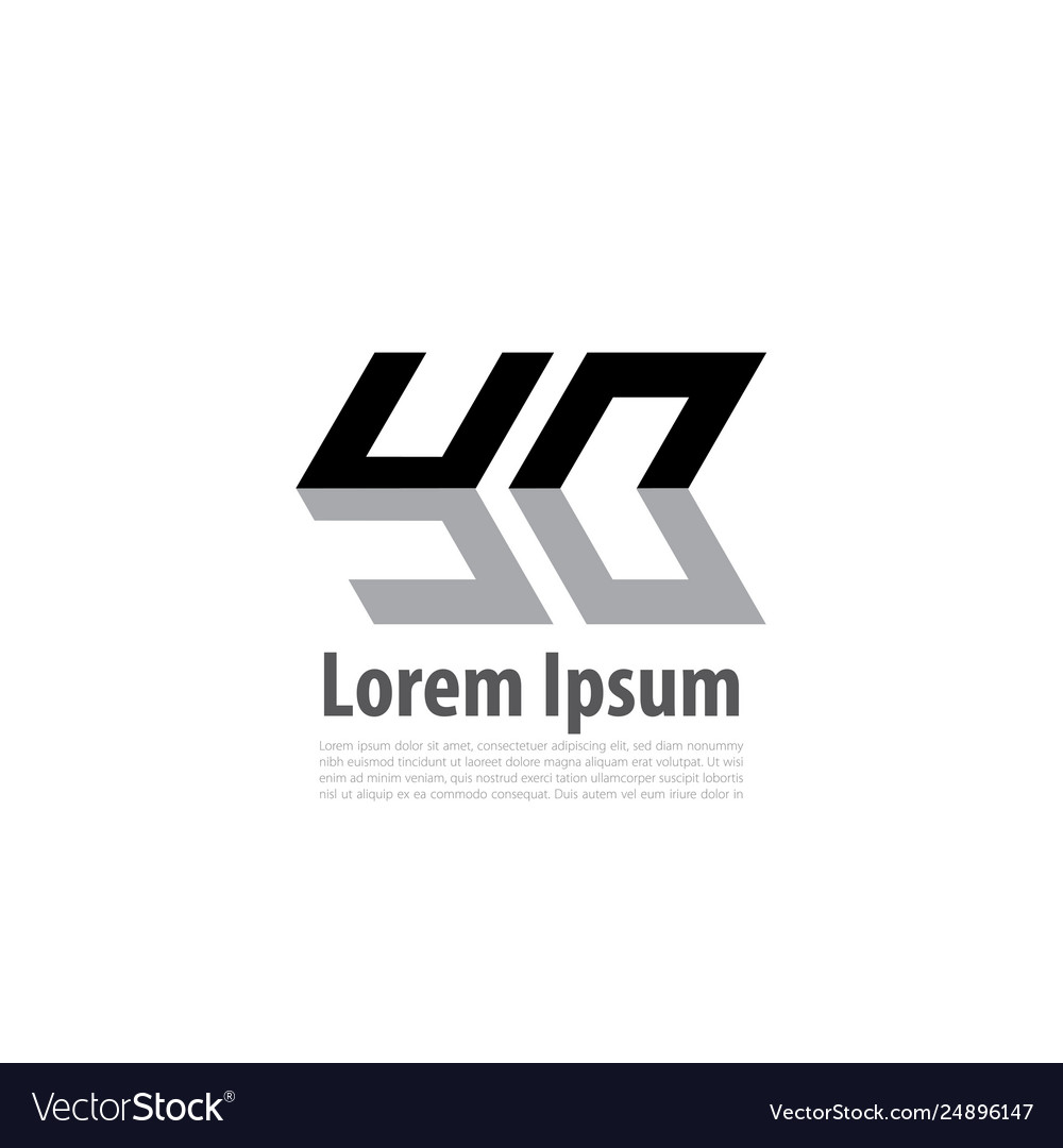 Initial letter yo linked hexagonal creative Vector Image