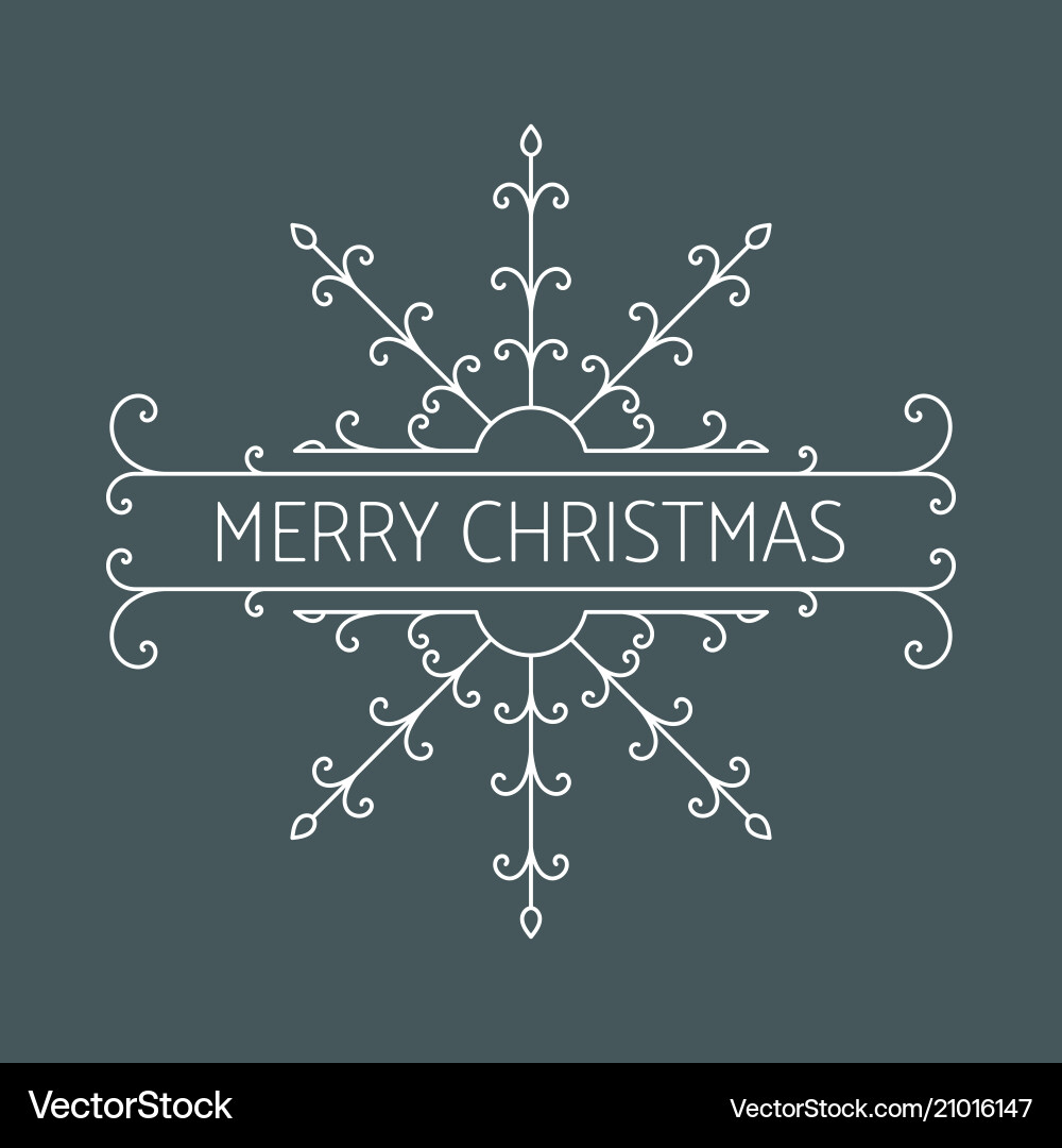 Merry christmas inscription Royalty Free Vector Image