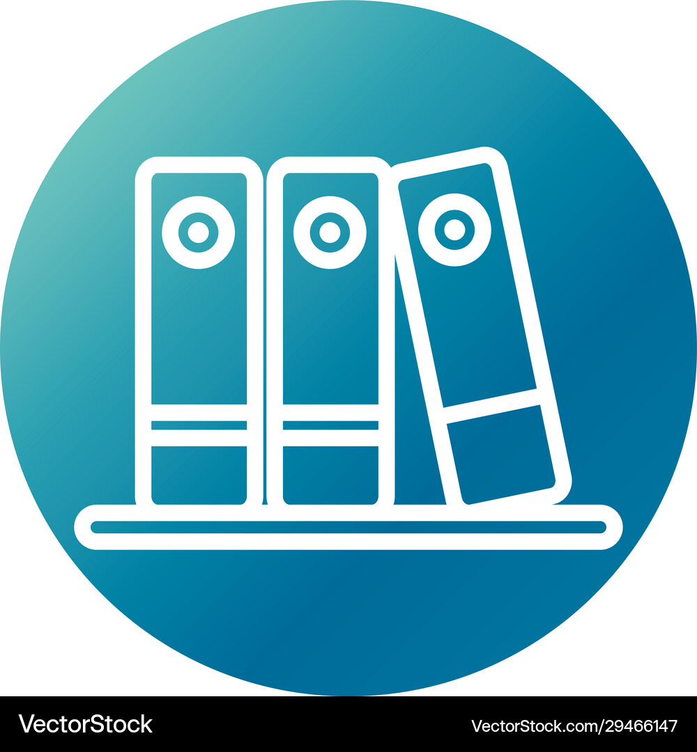 Office binder file stationery supply block Vector Image