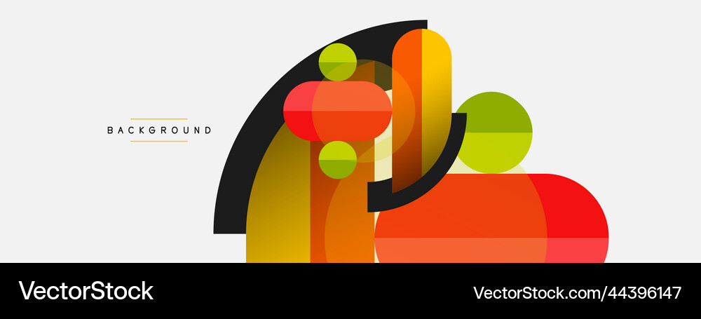 Round geometric shapes lines and circles Vector Image