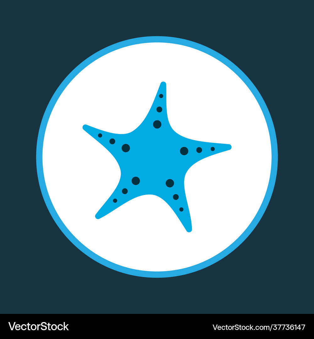 Sea star icon colored symbol premium quality Vector Image