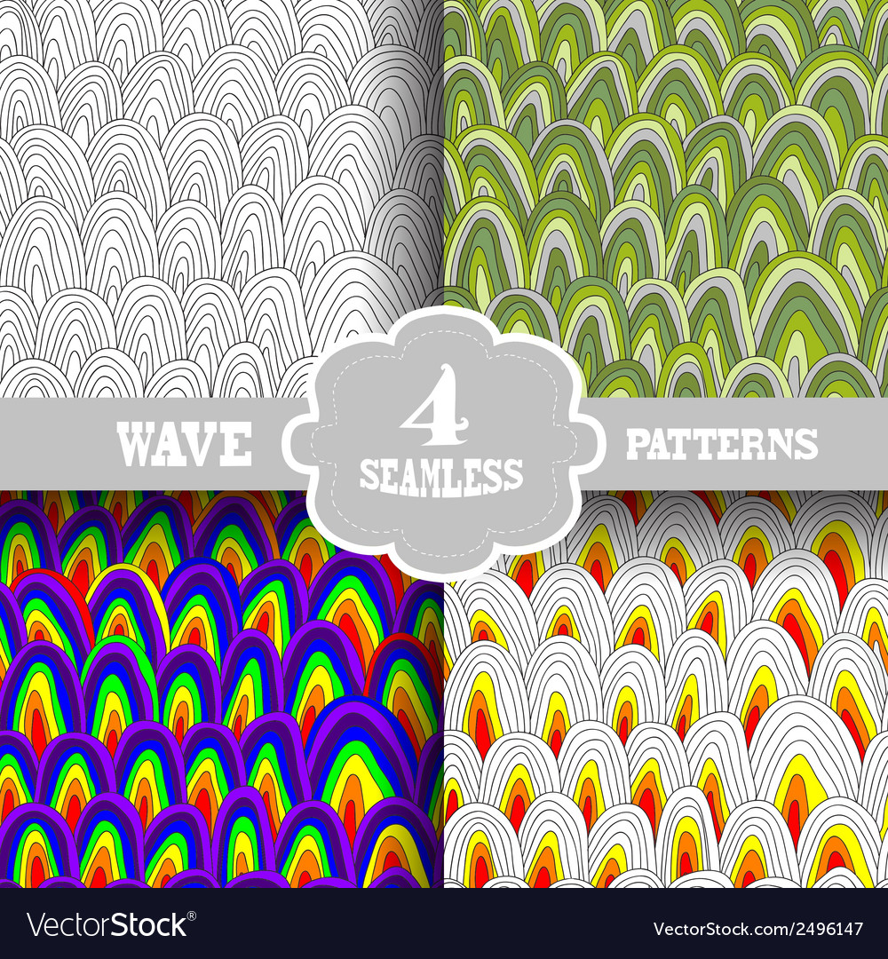 Seamless patterns set Royalty Free Vector Image
