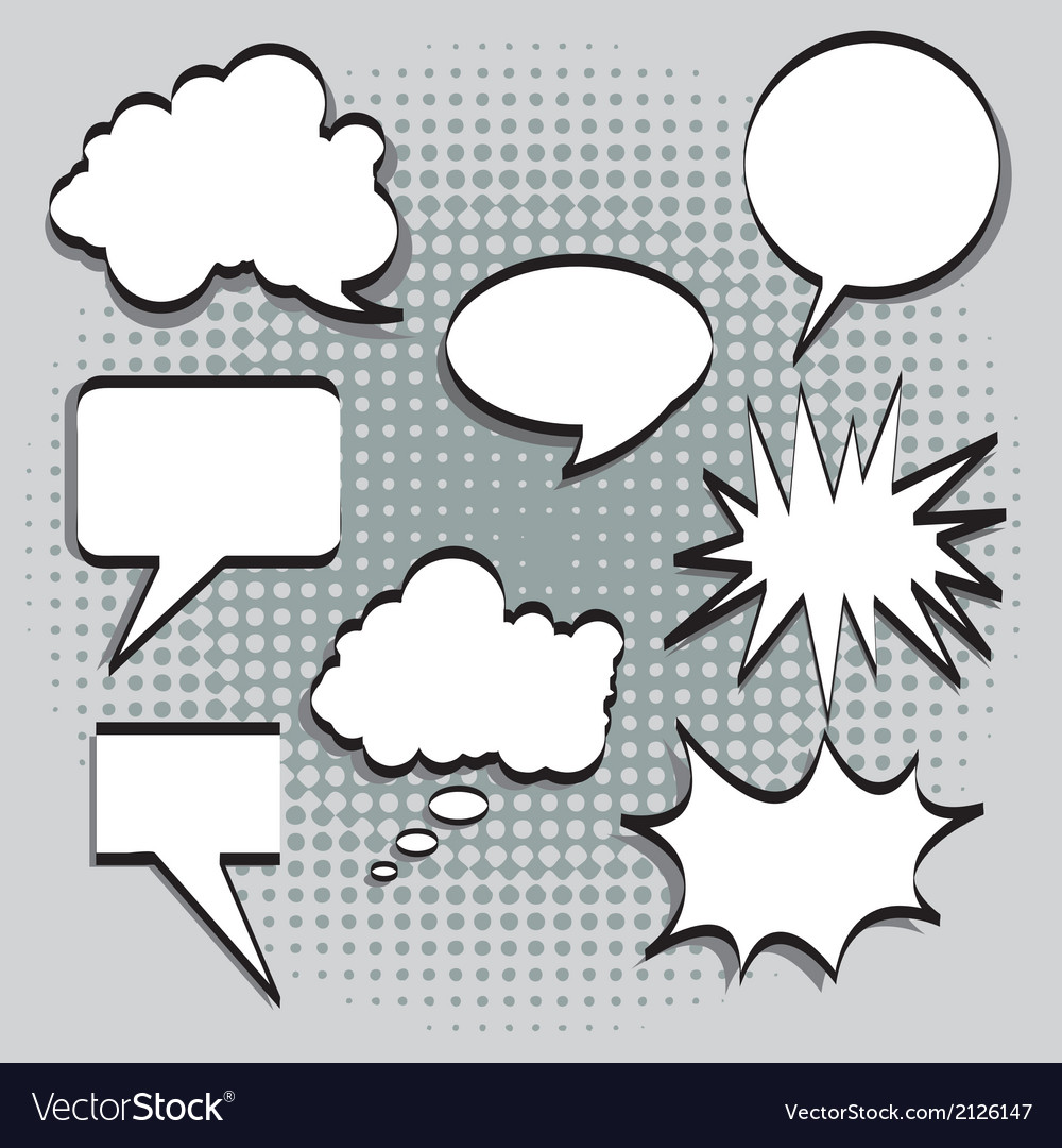 Text balloons Royalty Free Vector Image - VectorStock