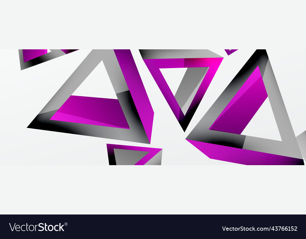 3d triangle abstract background basic shape Vector Image
