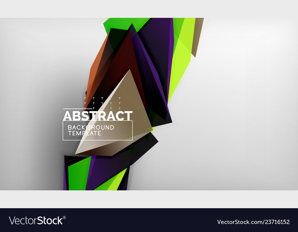 3d triangle geometric background design modern Vector Image