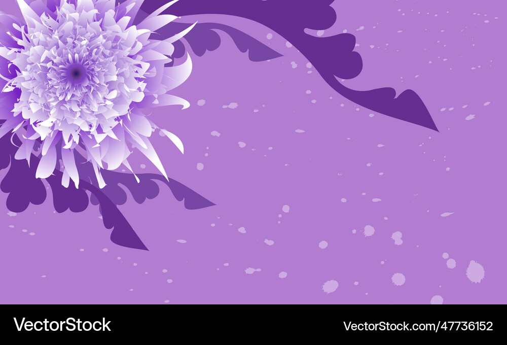 Abstract violet flower with dark violet color Vector Image