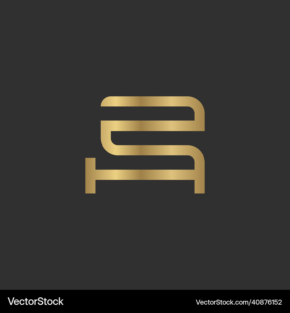 Alphabet initials logo hz zh h and z Royalty Free Vector