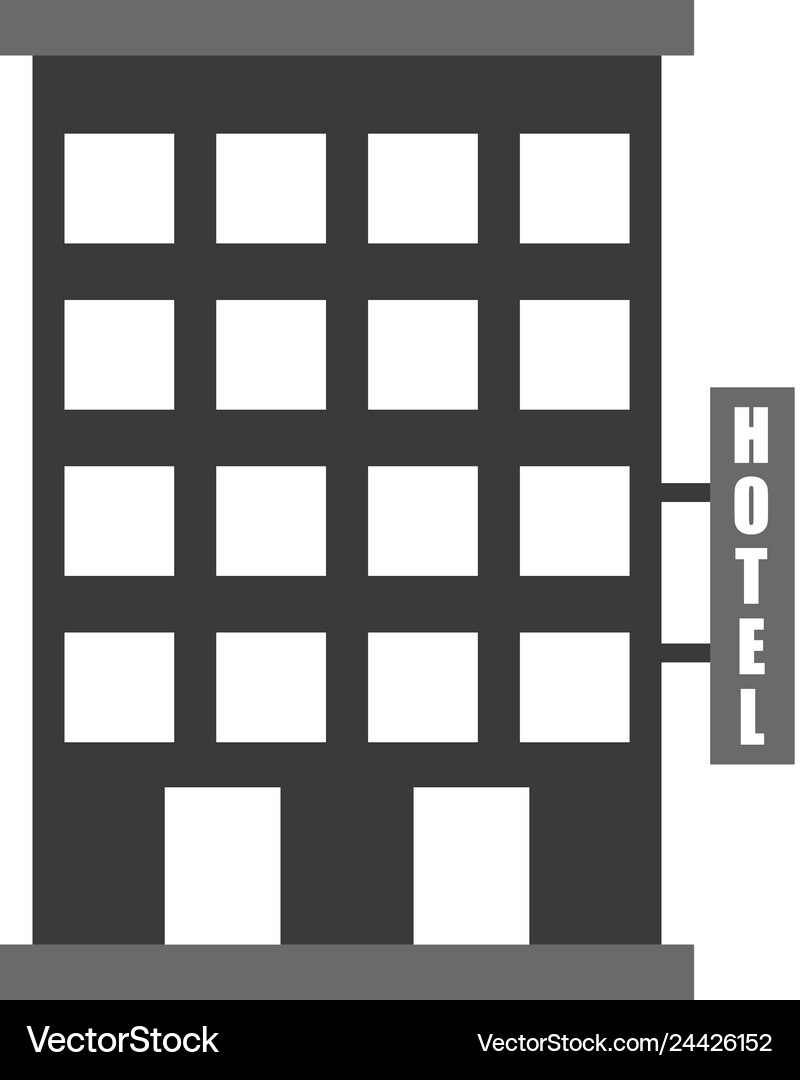 Building hotel icon graphic download template Vector Image