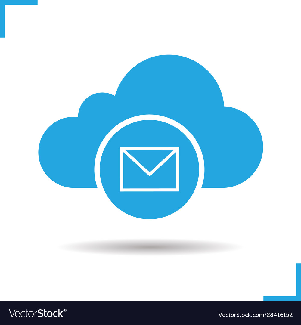 Cloud storage message icon Royalty Free Vector Image