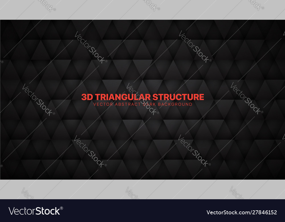 Conceptual 3d triangles pattern technological Vector Image