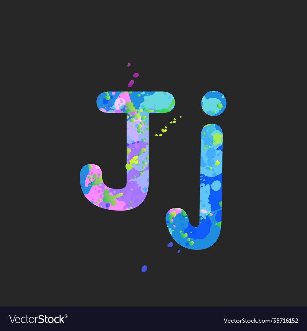 Letters J Uppercase And Lowercase Royalty Free Vector Image