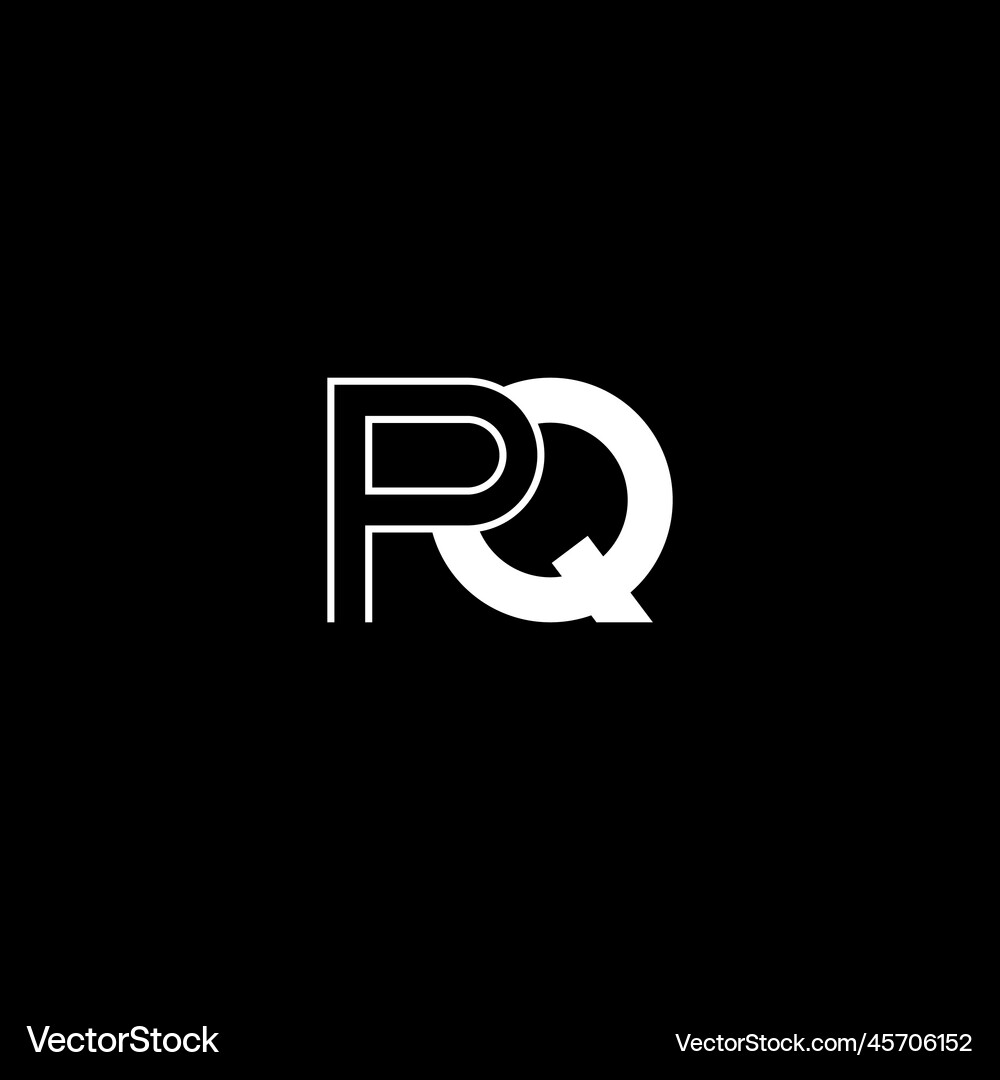 Pq or qp abstract outstanding professional Vector Image