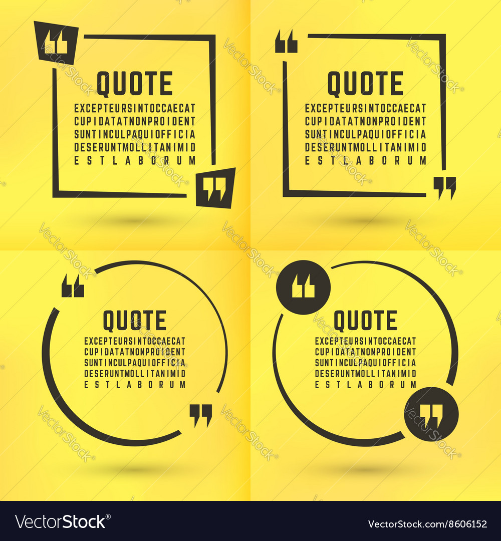 Quotes template set Royalty Free Vector Image - VectorStock