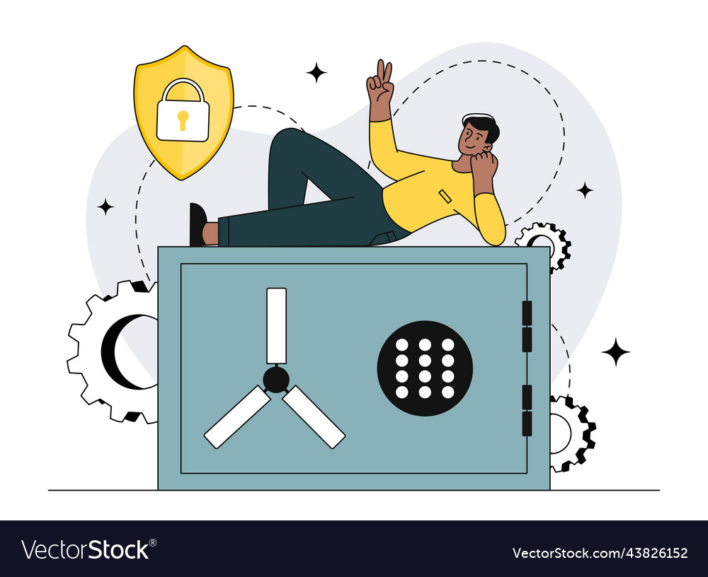 Secure storage concept Royalty Free Vector Image