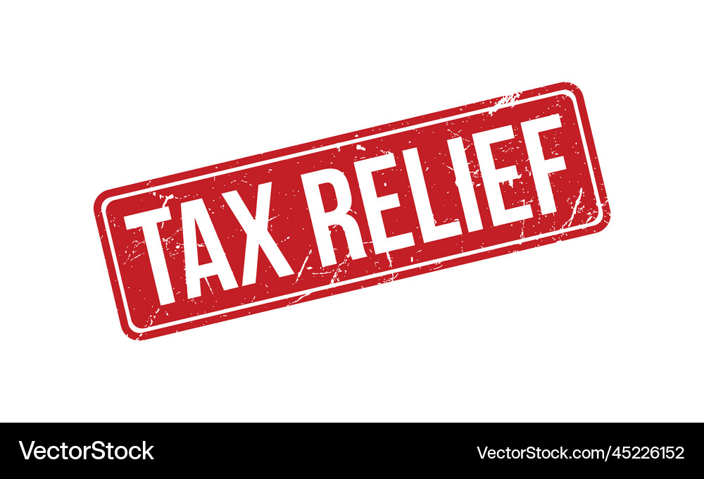 Tax relief rubber stamp seal Royalty Free Vector Image