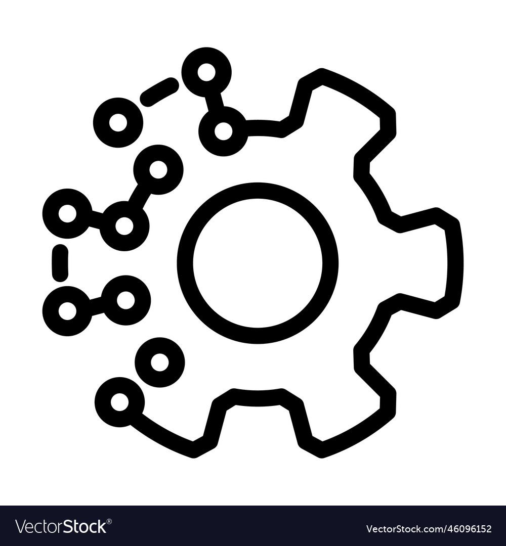 Technology molecular structure line icon Vector Image