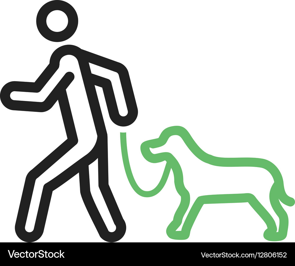 Walking dog Royalty Free Vector Image - VectorStock