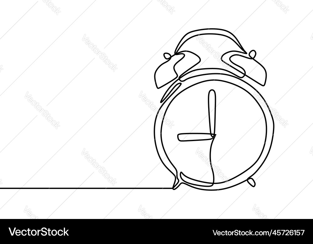 Alarm clock at 9 morning or night continuous one Vector Image