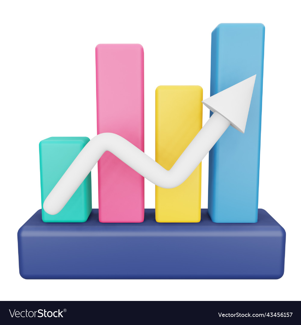 Analytics graph up Royalty Free Vector Image - VectorStock