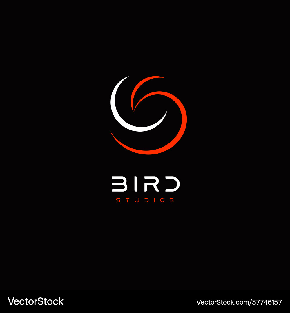 Bird abstract logo template for business identity Vector Image