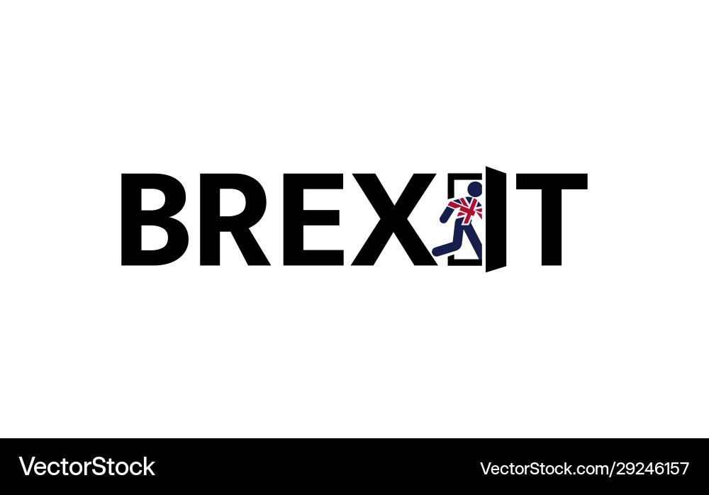 Brexit icon uk exit from european unions Vector Image