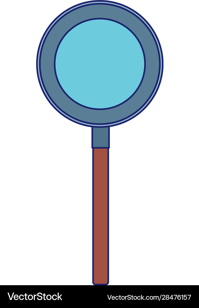 Cartoon magnifying glass icon Royalty Free Vector Image