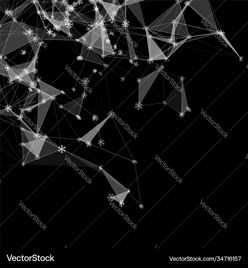 Christmas technology background with snowflakes Vector Image