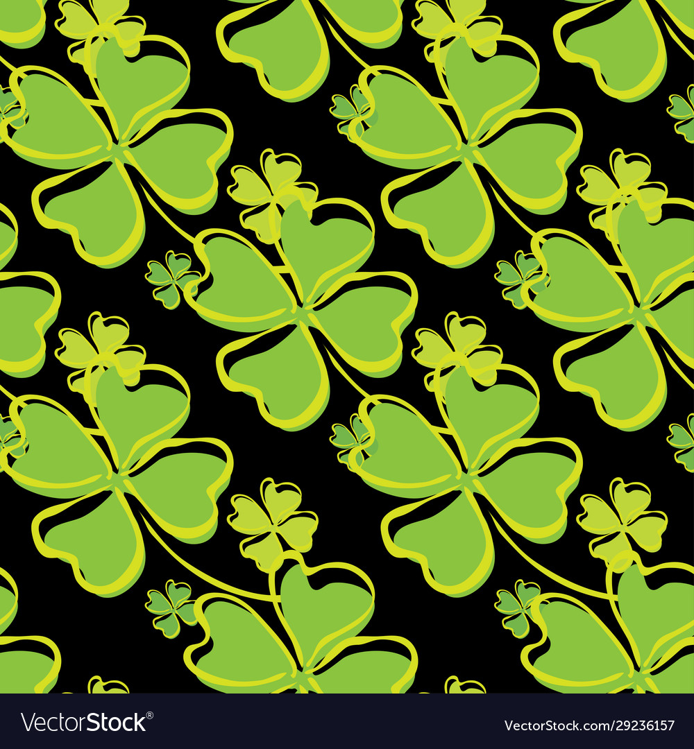 Clover seamless pattern Royalty Free Vector Image