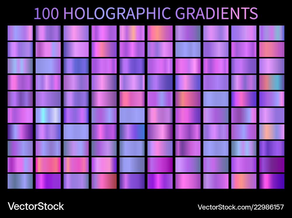 Holographic gradient colorful background hologram Vector Image