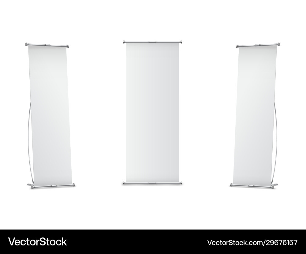 Indoor blank l-stand banner for design Royalty Free Vector