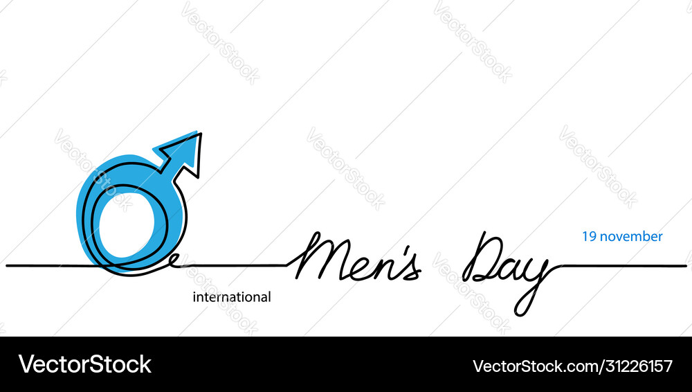International men s day concept background one Vector Image