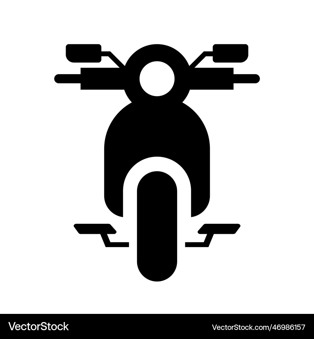 Motorcycle silhouette icon or motor scooter Vector Image