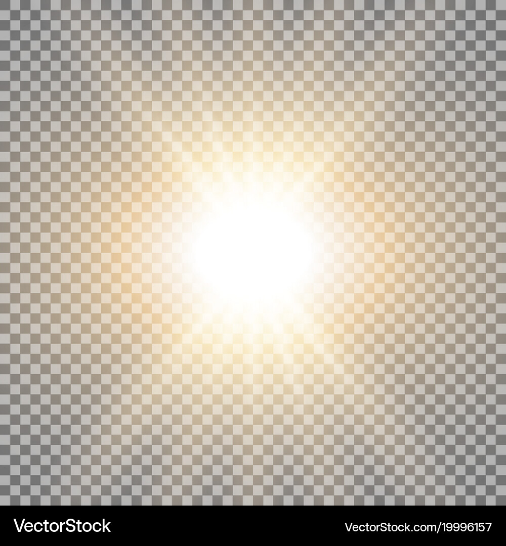 Rays of light golden color Royalty Free Vector Image