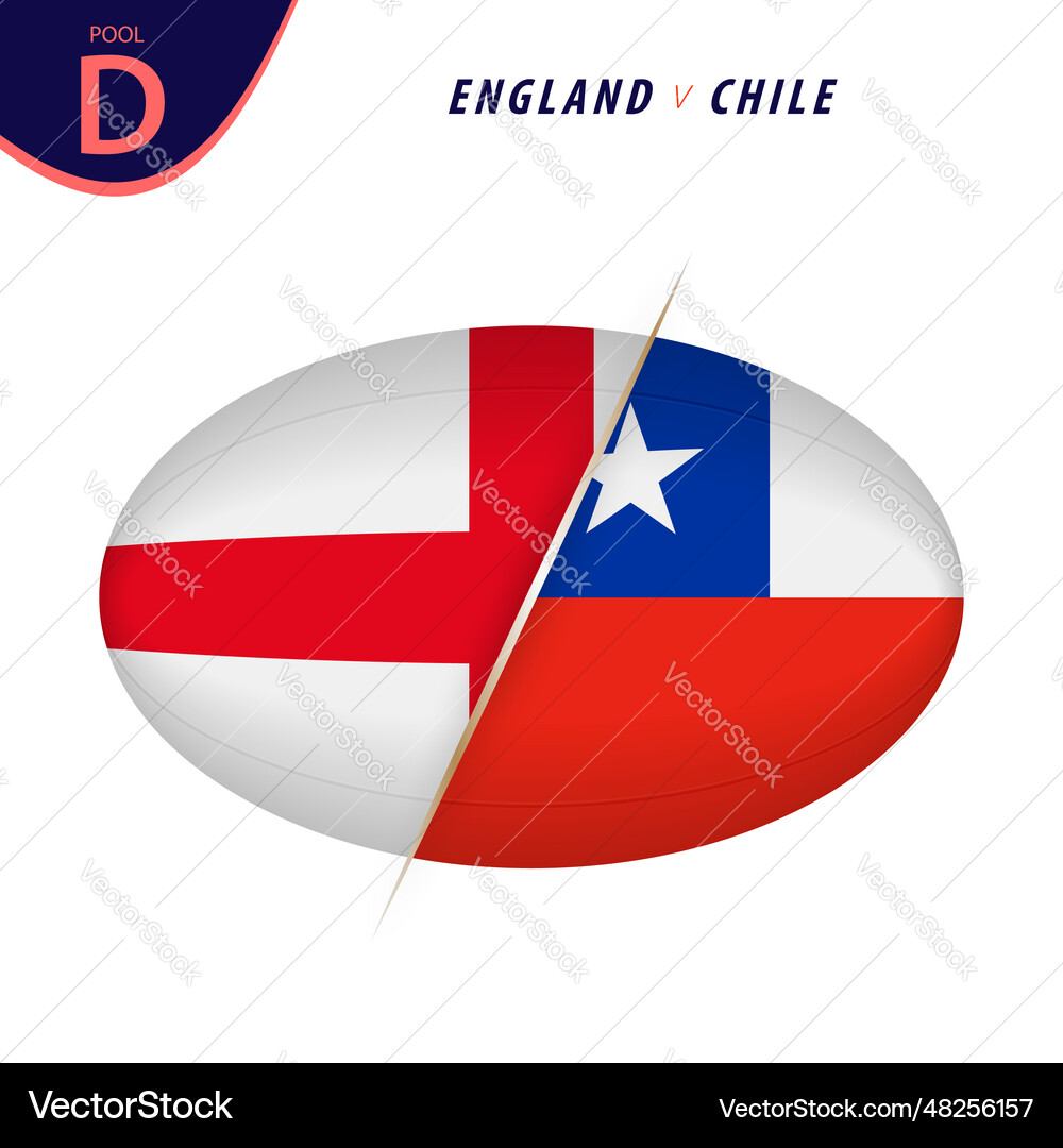 Rugby competition england v chile versus Vector Image