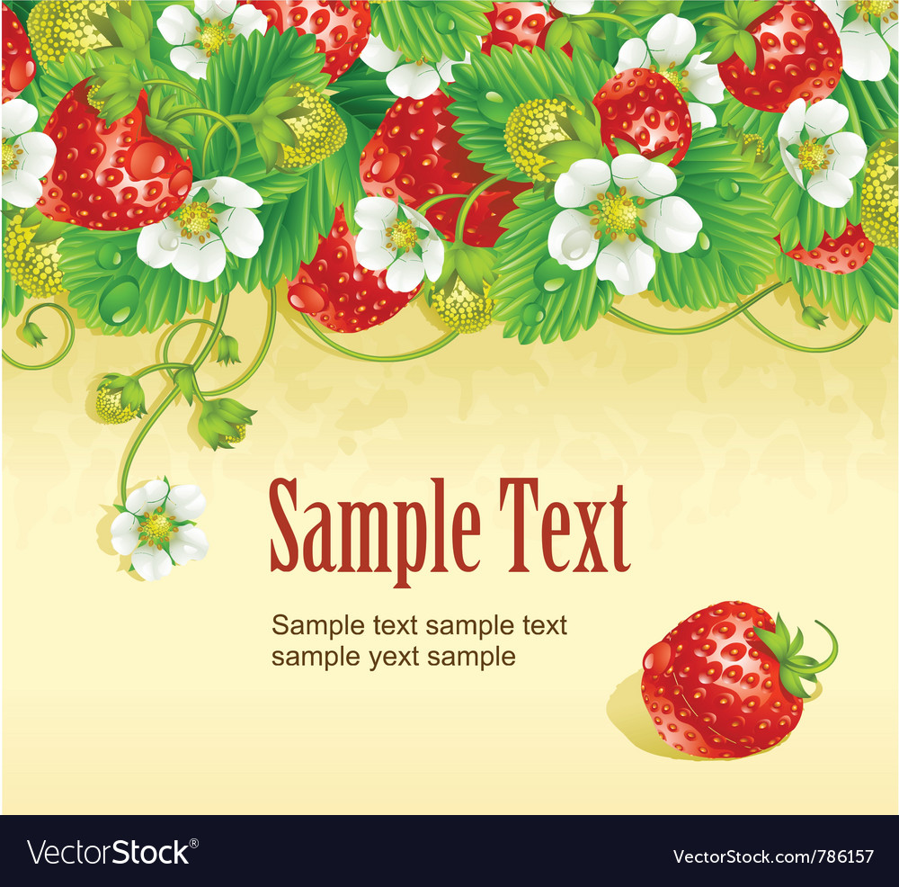 Strawberry frame Royalty Free Vector Image - VectorStock