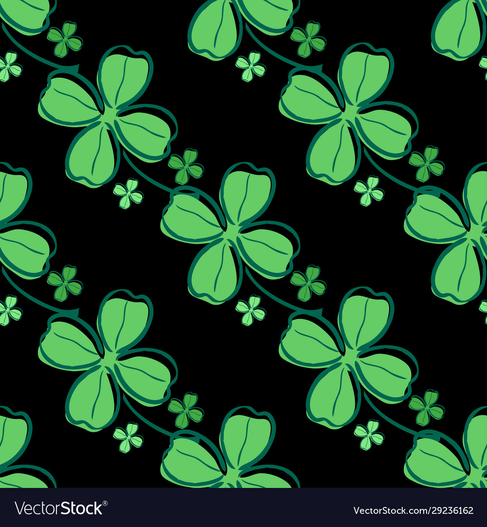 Clover seamless pattern Royalty Free Vector Image