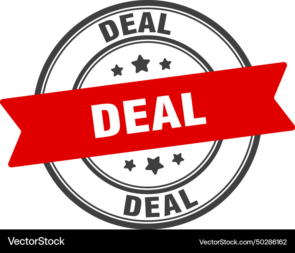 Deal stamp label on transparent background Vector Image