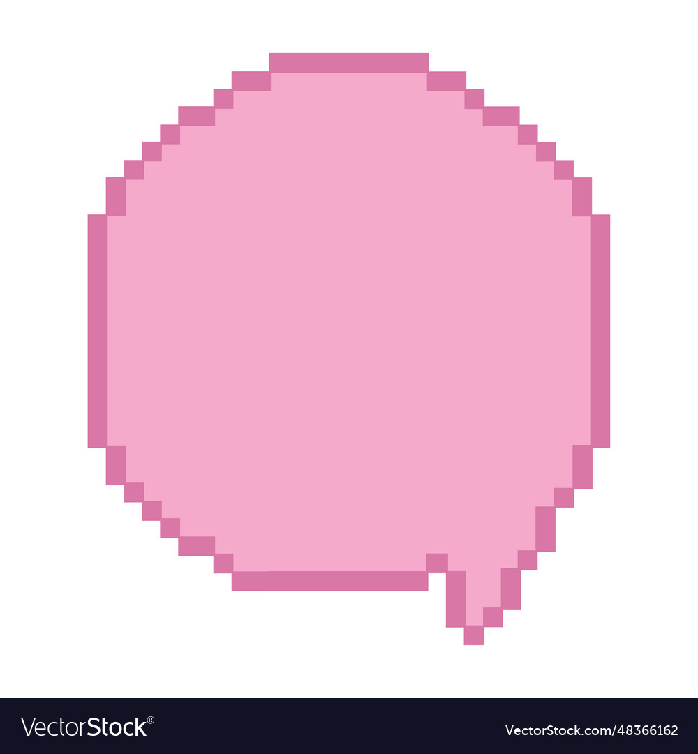 Isolated colored pixelated comic speech bubble Vector Image