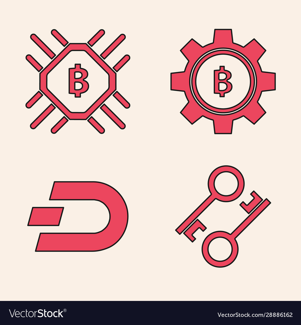 Set cryptocurrency key cpu mining farm Royalty Free Vector Set cryptocurrency key cpu mining farm Royalty Free Vector