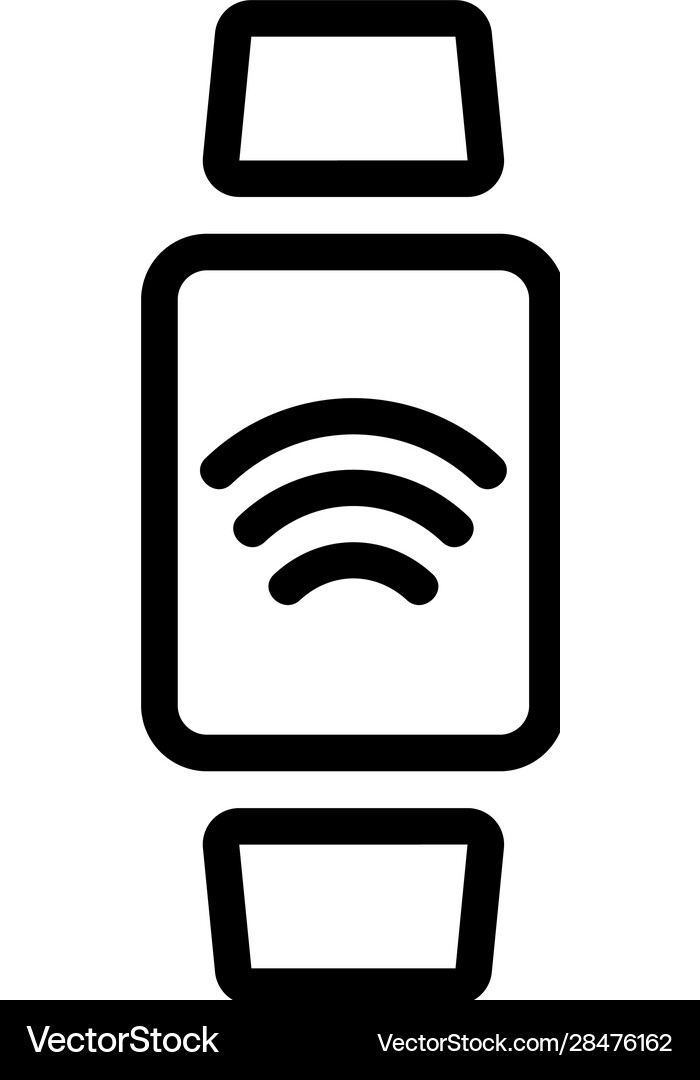 Smartwatch icon isolated contour symbol Royalty Free Vector