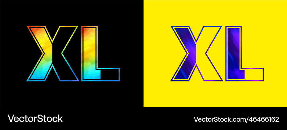 Unique xl letter logo icon template premium Vector Image