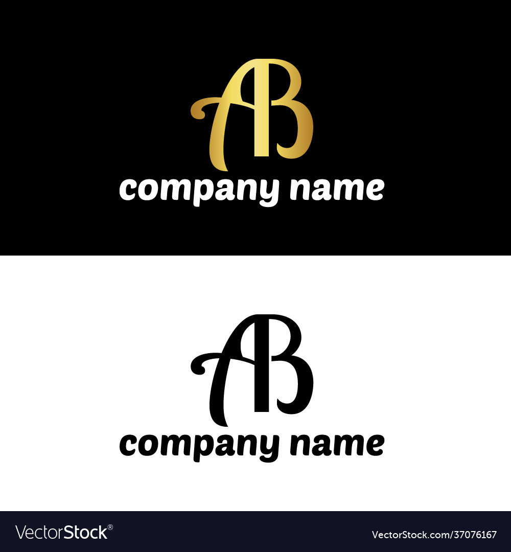 A b logo Royalty Free Vector Image - VectorStock