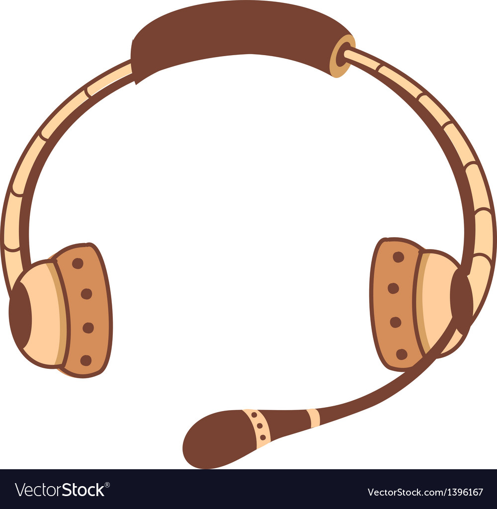 A headphone Royalty Free Vector Image - VectorStock