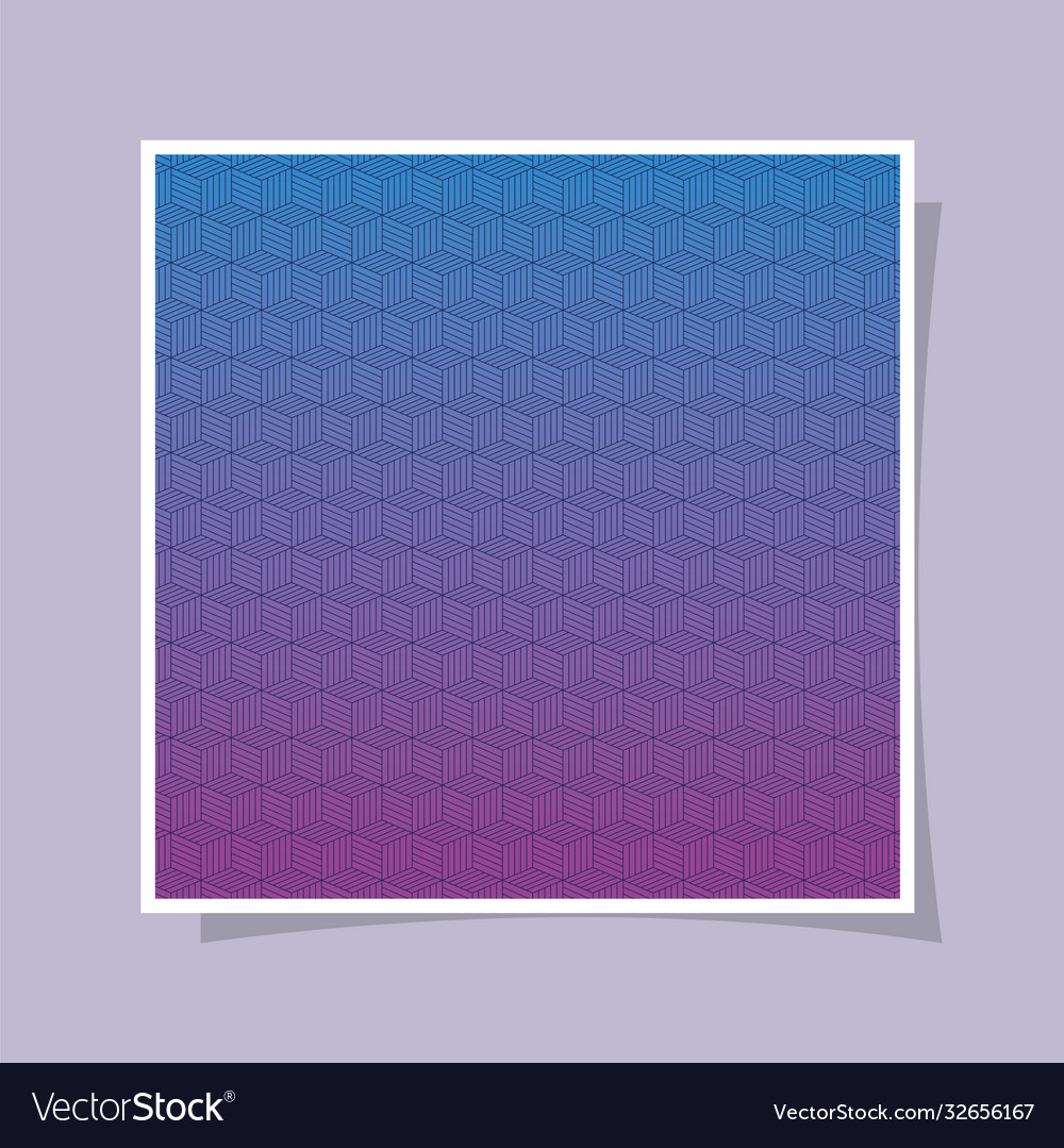 Blue purple gradient and pattern background frame Vector Image